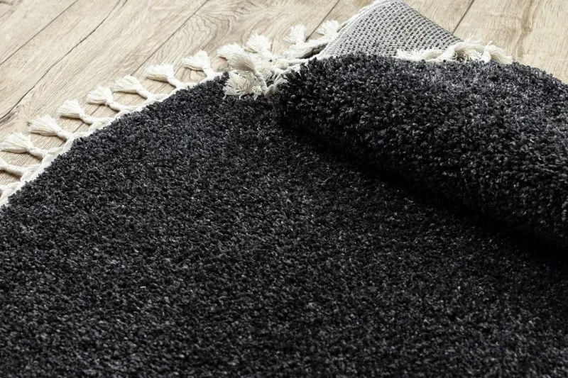 Dywany Łuszczów, Kusový koberec Berber 9000 grey kruh, 120x120 (průměr) kruh, šedá, obývací pokoj