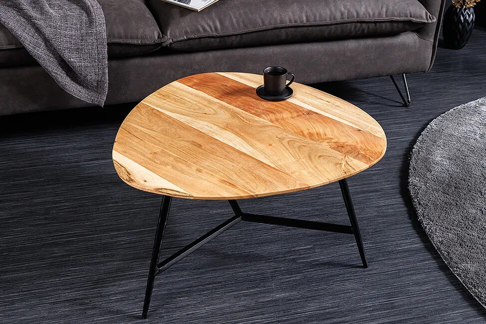 Designový konferenční stolek z masivu Beauty By Nature akácie 60cm