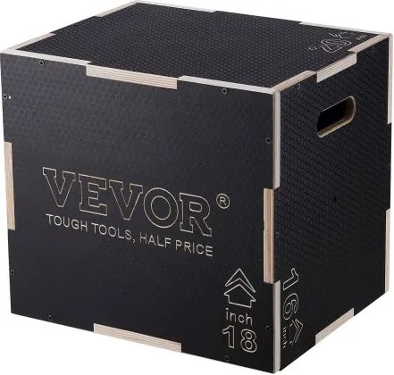3v1 Plyometrický Jump Box, 50,8 / 45,7 / 40,6 cm