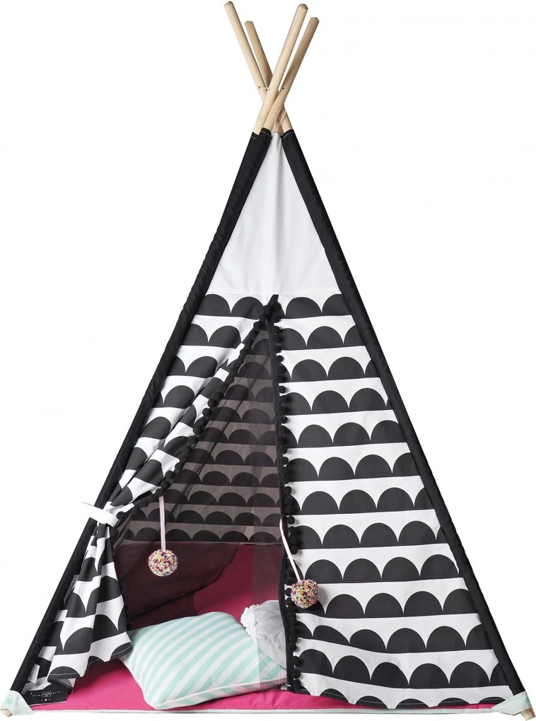 Vigvam design Half Moon Teepee pro dívky - čtvercové s doplňky