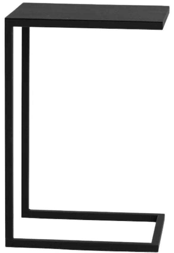 Nordic Design Černý kovový odkládací stolek Volme 30 cm