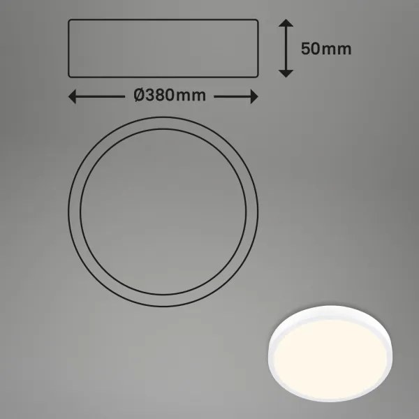 Briloner 3703-016 - LED Stropní svítidlo RUNA LED/24W/230V 3000K pr. 38 cm bílá
