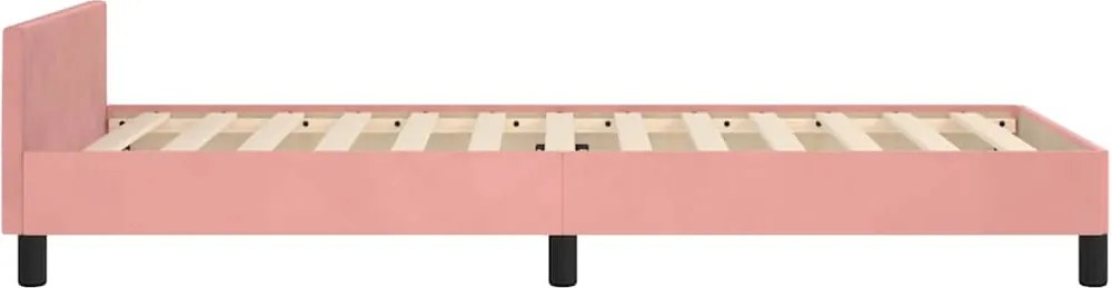 Rám postele s čelem růžový 80x200 cm samet 3125848
