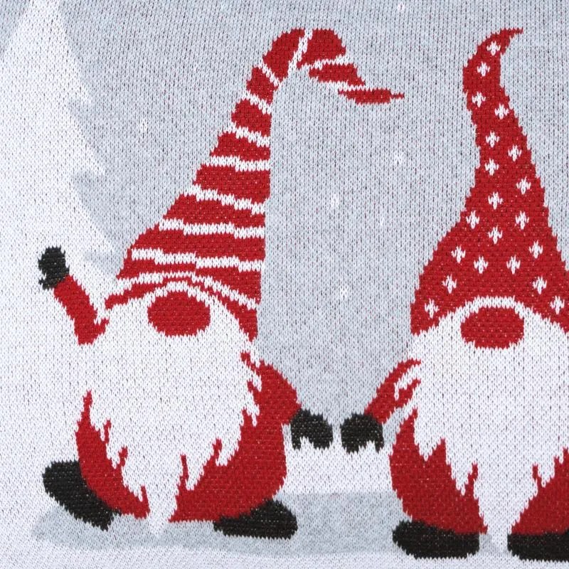 SCANquilt pletený povlak DESIGN elfi šedočervená 40 x 60 cm