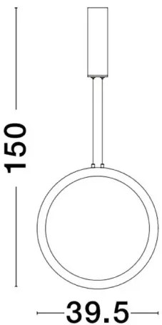 LED lustr Change 40 zlaté