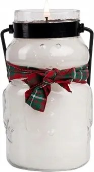 Malá svíčka Welcome Wreath Snowman Cheerful Candle