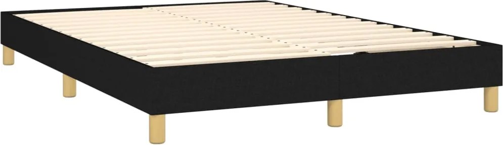 Box spring postel s matrací černá 140x200 cm textil 3140859