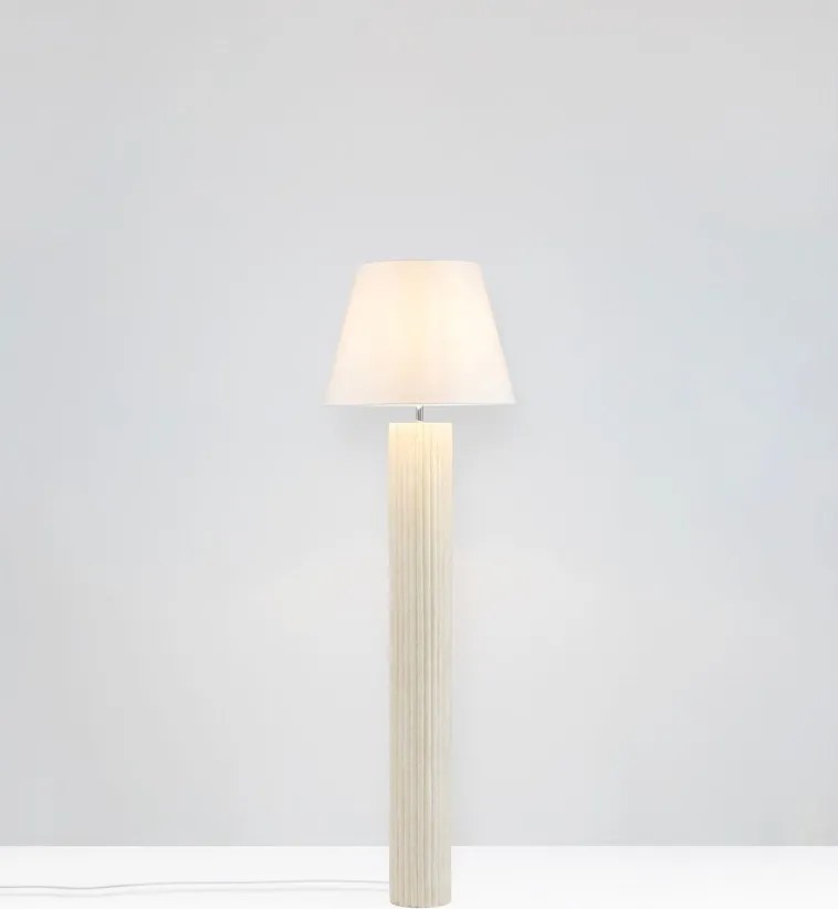 Bílá/krémová kamenná stojací lampa (výška 150 cm) Bacoo – Nova Luce