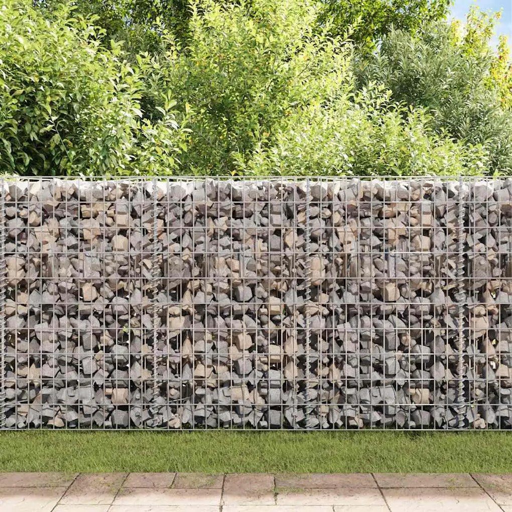Gabionová zeď z pozinkované oceli 450 x 30 x 100 cm 143571