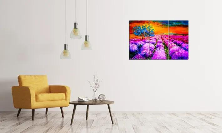 Malvis ® Třídílný obraz malba strom Velikost: 90x60 cm