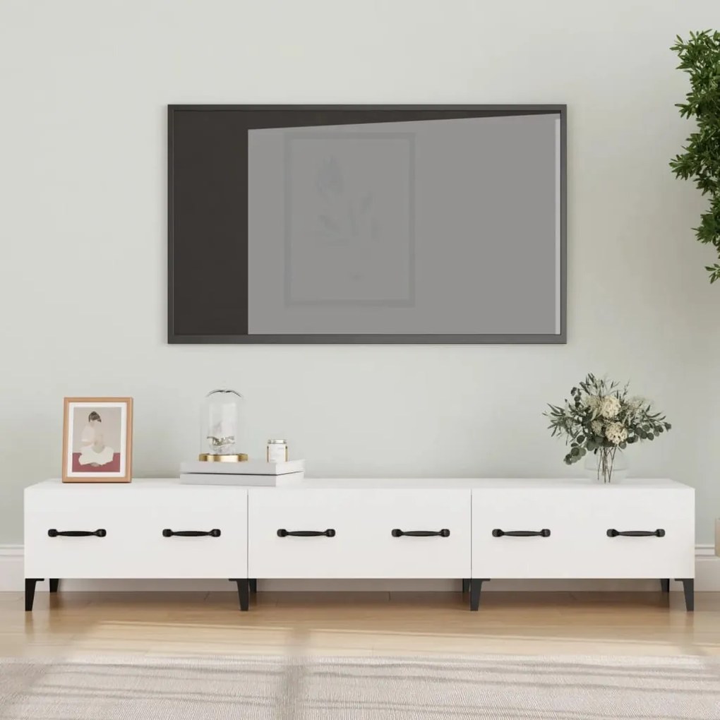 TV skříňka bílá 150 x 34,5 x 30 cm kompozitní dřevo - Default Title