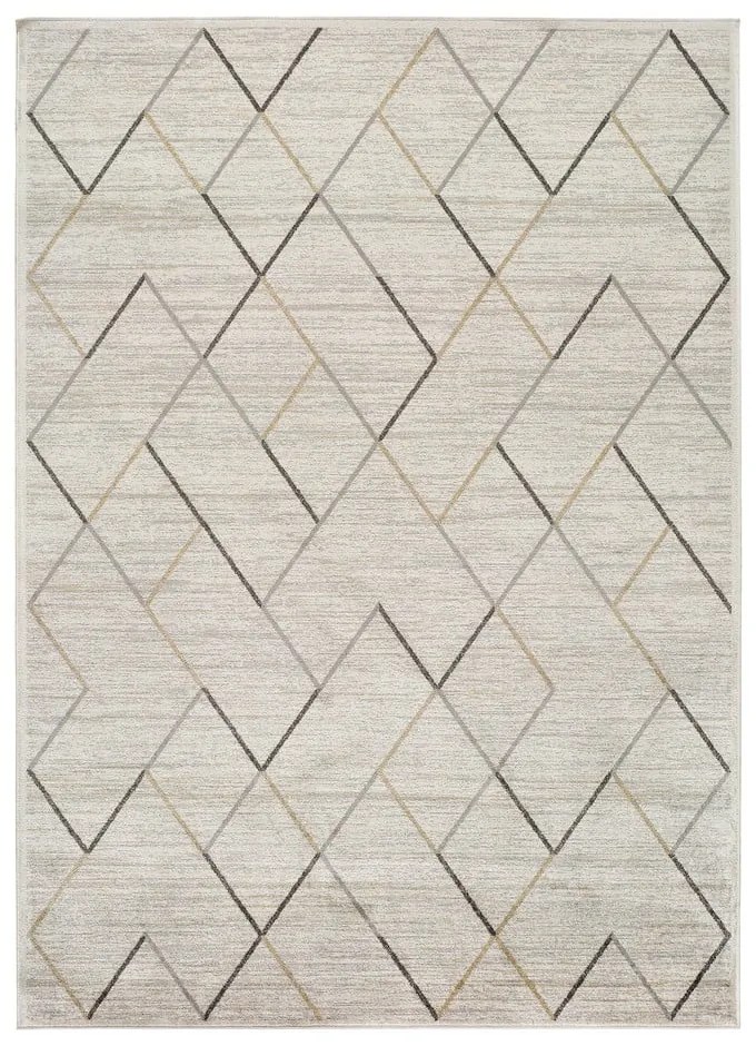 Krémový koberec z viskózy Universal Belga, 140 x 200 cm