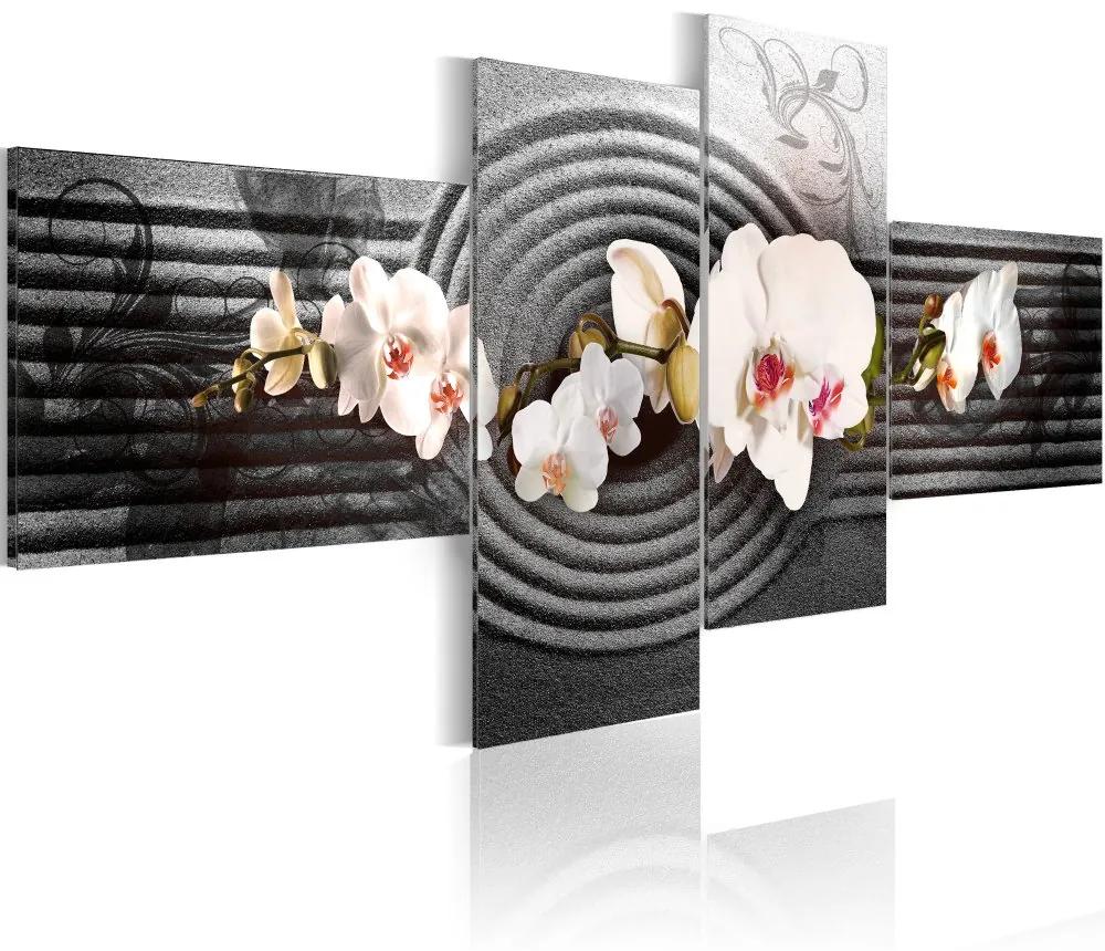 Obraz na plátně Bimago - Moderní orchideje 200x90