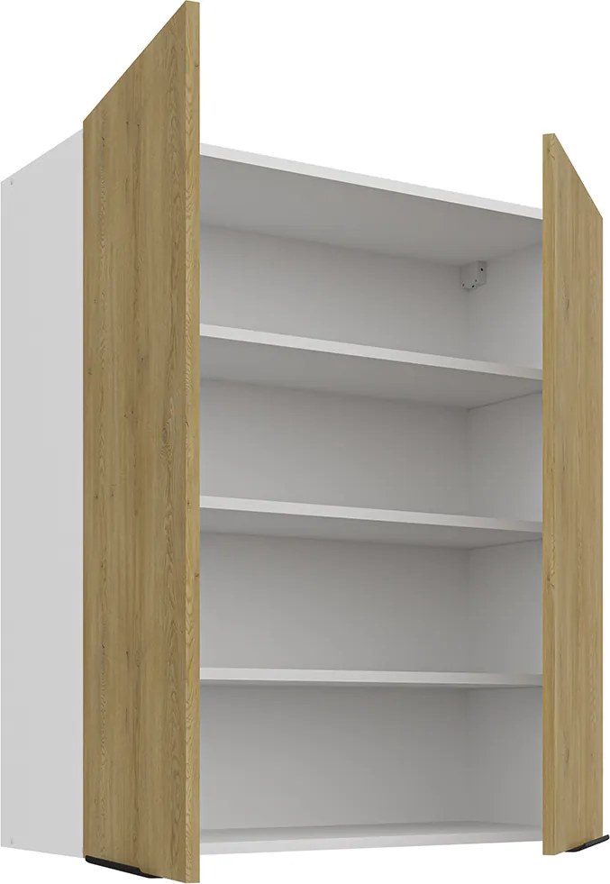 CREMONA bc | horní skříňka 80 G-90 2F policová | 80 cm | VYSOKÁ | bílá/cremona