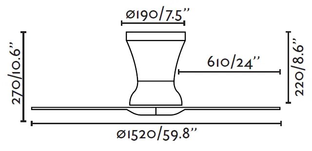 FARO LAMA 33506 56,3“ matný nikl/borovice Reverzní stropní ventilátor