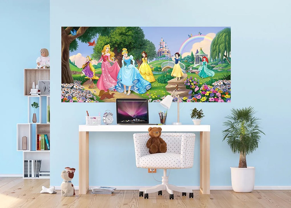Dětská vliesová fototapeta na zed' Princezny v zahradě, Disney | 202 x 90 cm | DFTDNH 5378