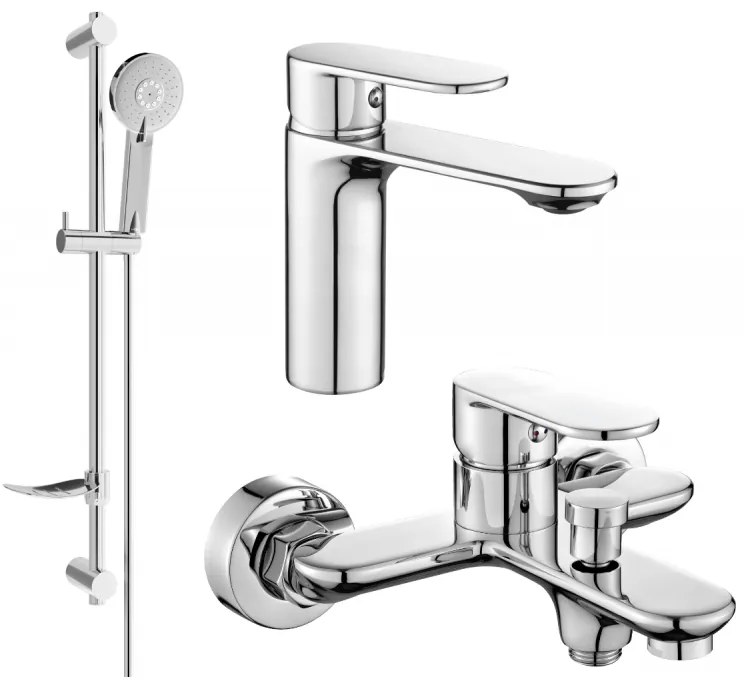 Mexen Milo DF40 vanová sada, chrom - 71303DF40-00