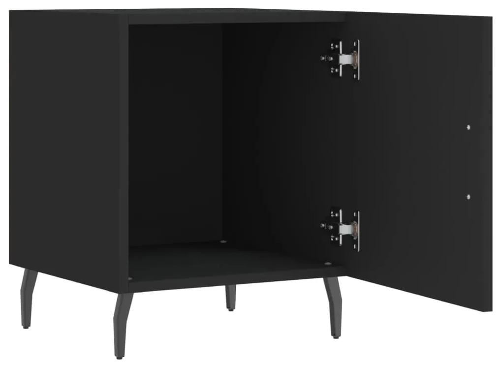 Noční stolek černý 40 x 40 x 50 cm kompozitní dřevo