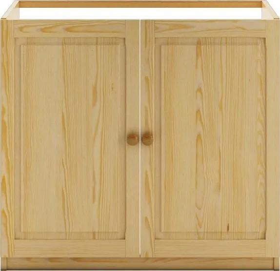 Casarredo - Komfort nábytek Spodní kuchyňská skříňka WK-112, dřezová, masiv | barva: moření ořech