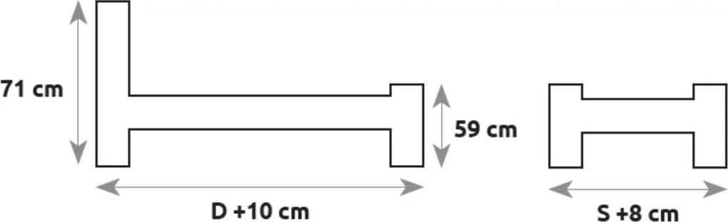 Drewmax LK101 80x200 cm - Dřevěná postel masiv jednolůžko