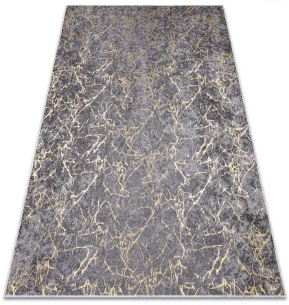 Dywany Luszczow Dětský kusový koberec MIRO 11111.2103 pratelný  Mramor, glamour protiskluz, tmavošedý / zlatý Rozměr koberce: 120 x 170 cm