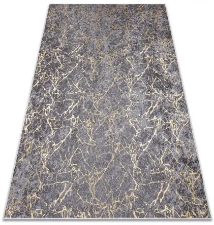 Dywany Luszczow Dětský kusový koberec MIRO 11111.2103 pratelný  Mramor, glamour protiskluz, tmavošedý / zlatý Rozměr koberce: 140 x 190 cm