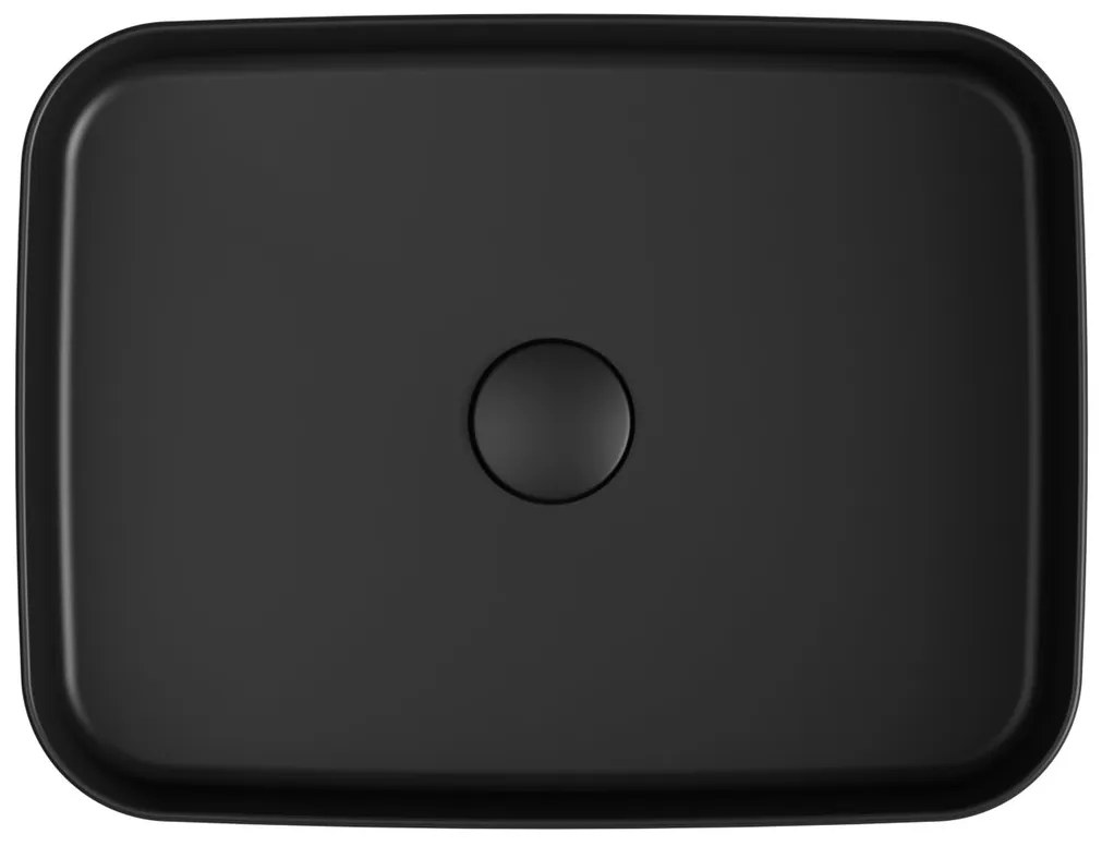 Sapho, INFINITY RECTANGLE keramické umyvadlo na desku, 50x36 cm, černá, 10NF65050-2N
