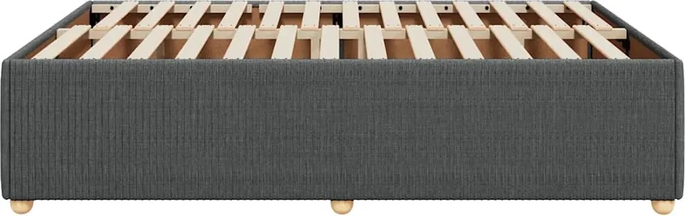 Rám postele bez matrace tmavě šedý 160 x 200 cm textil 3284950