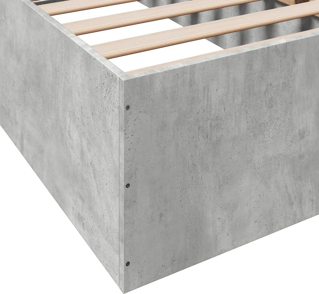Rám postele betonově šedý 100 x 200 cm kompozitní dřevo 3281052
