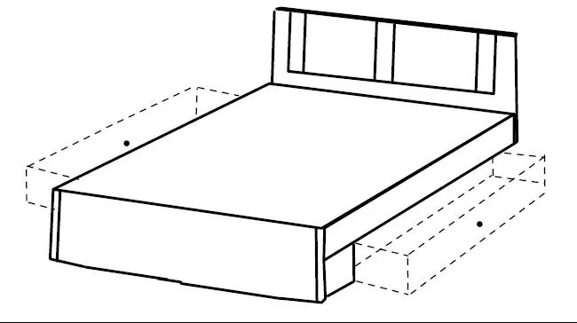 Postel Sunday 180x200 cm, dub sonoma/bílá