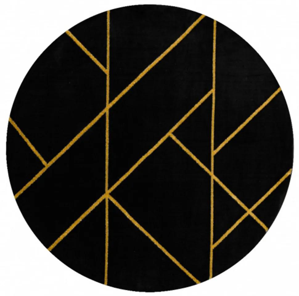 Kusový koberec Perl černý kruh 160cm
