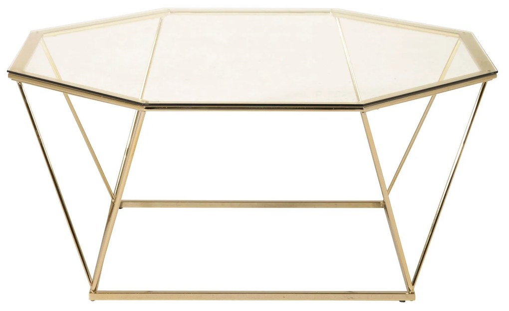 Konferenční stolek Österlen, mosazná barva, ⌀100