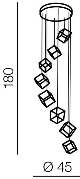 Azzardo AZ3151 - LED Stmívatelný lustr na lanku STRANGE LED/150W/230V