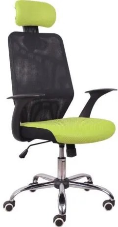 Kancelářská židle, černá/zelená, REYES