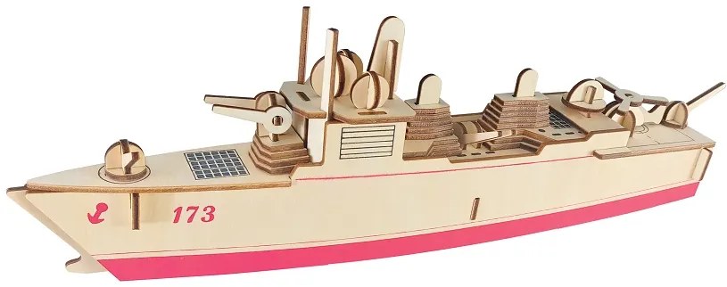 Woodcraft construction kit Woodcraft Dřevěné 3D puzzle Torpédoborec 052D