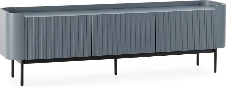 Šedomodrý TV stolek 180x55x40 cm Willa – MOME