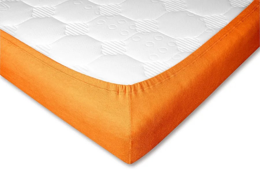DADKA Froté prostěradlo pomeranč Rozměr 220x220x20