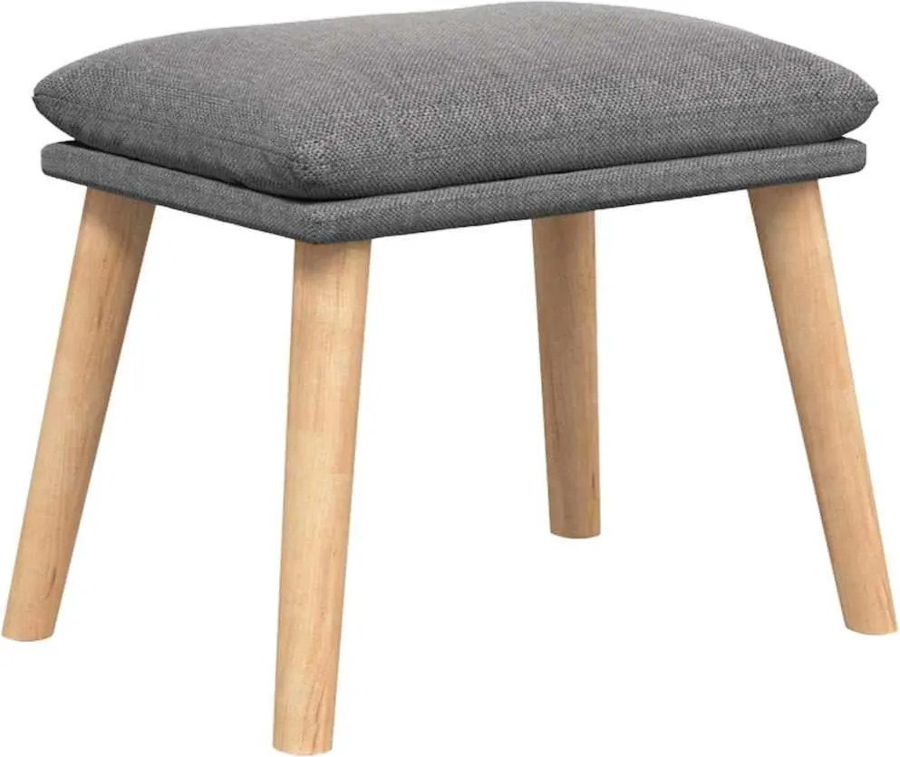 Relaxační křeslo s podnožkou světle šedé textil 3097882