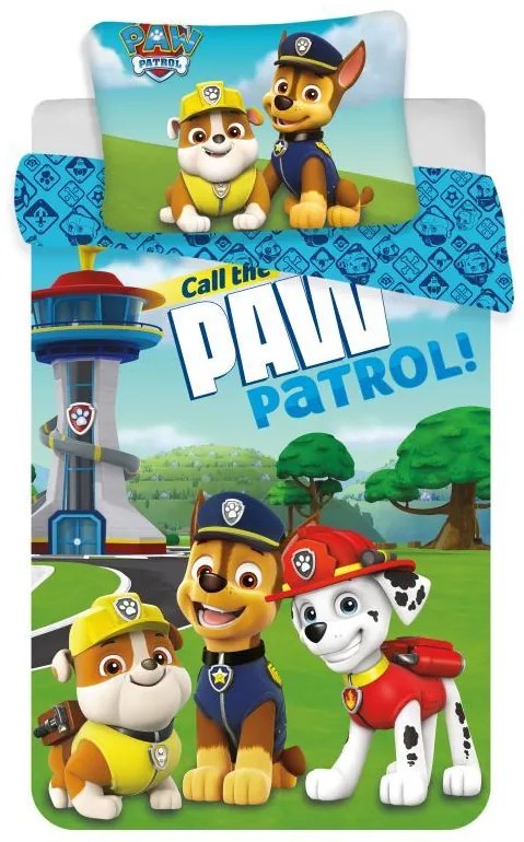 JERRY FABRICS Povlečení do postýlky Paw Patrol 121 baby 100/135, 40/60