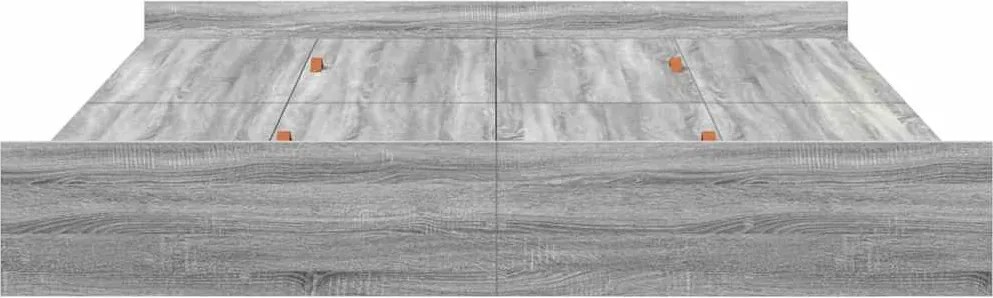 Rám postele s úložným prostorem s čelo Šedá Sonoma 180 x 200 cm 3335274