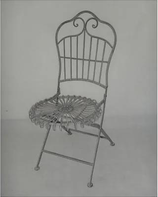 Artium  Židle kovaná, barva šedá