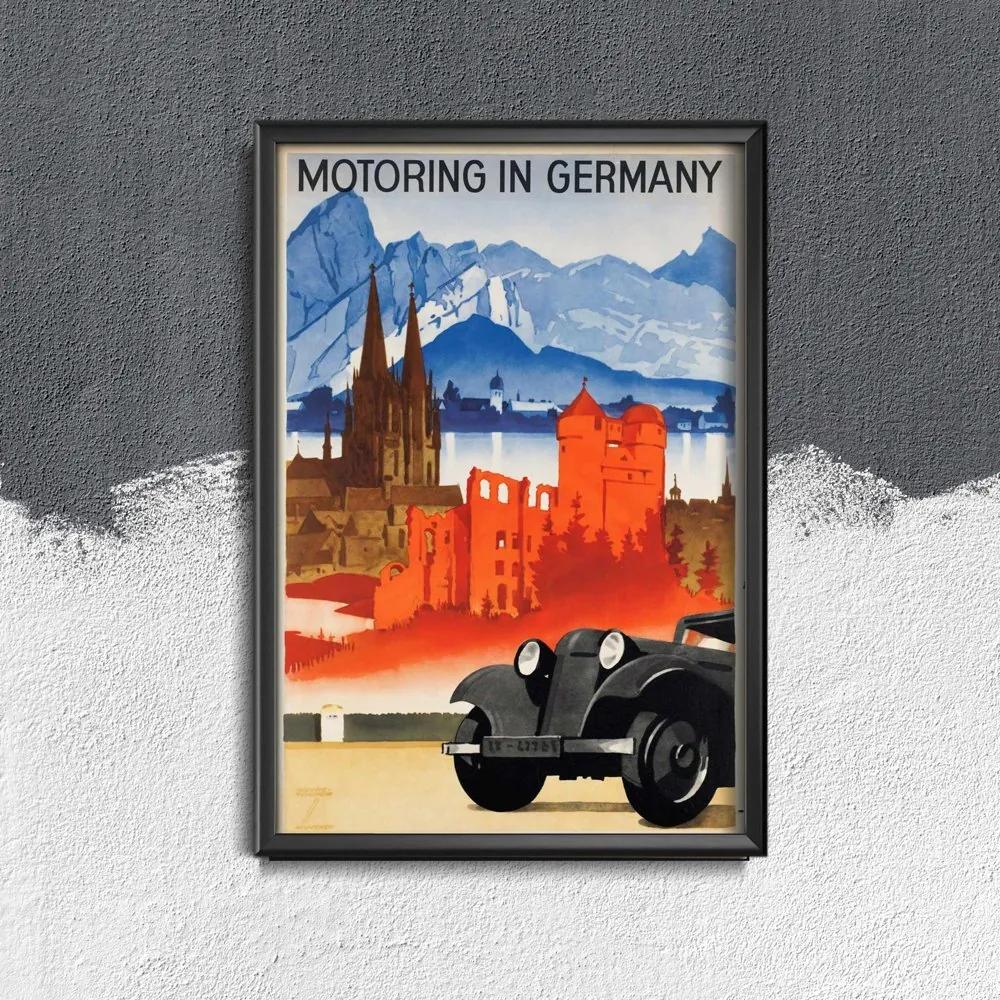 Plakát Německo automobilový průmysl