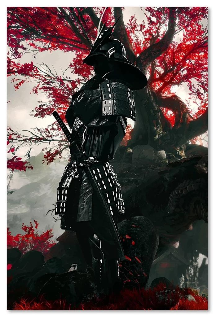 Gario Obraz na plátně Samuraj v brnění v lese - SyanArt Rozměry: 40 x 60 cm