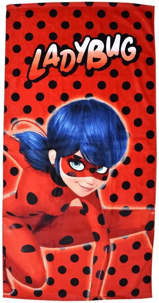 Plážová osuška Kouzelná Beruška - Ladybug - 100% bavlna - 70 x 140 cm
