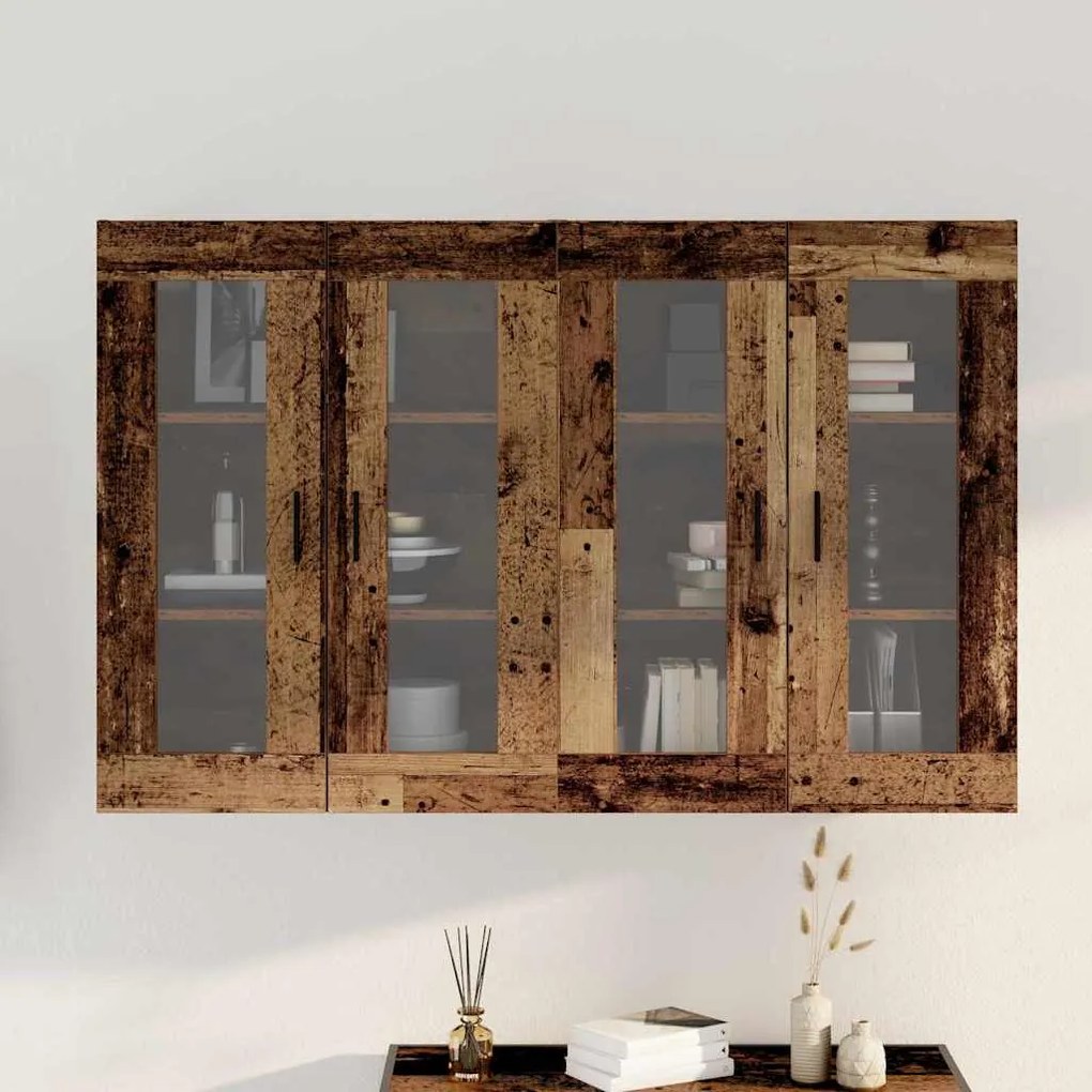 Nástěnné skříňky 2 ks Staré dřevo 69,5 x 34 x 90 cm 3394581