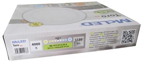 LED podhledové svítidlo McLED TORO R15 TR172-15W4000K-W-EN neutrální bílá ML-412.014.33.0