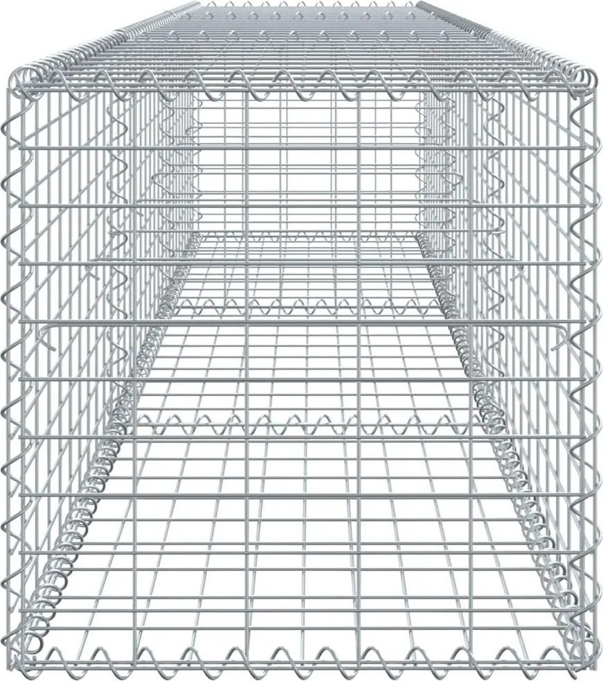 Gabionový koš s víkem 300 x 50 x 50 cm pozinkované železo 3295134
