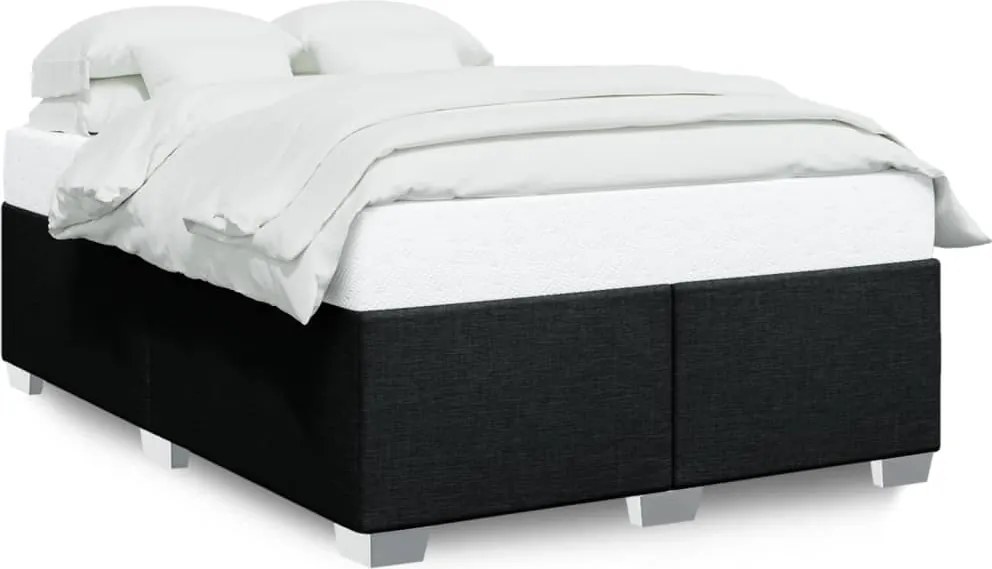 Rám postele bez matrace černý 140 x 200 cm textil 3284480