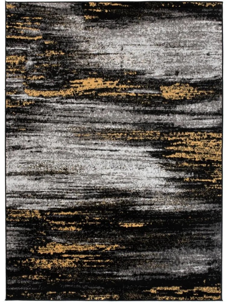 Kusový koberec PP Prince černožlutý 200x200cm