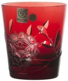 Sklenička Rose, barva rubín, objem 250 ml